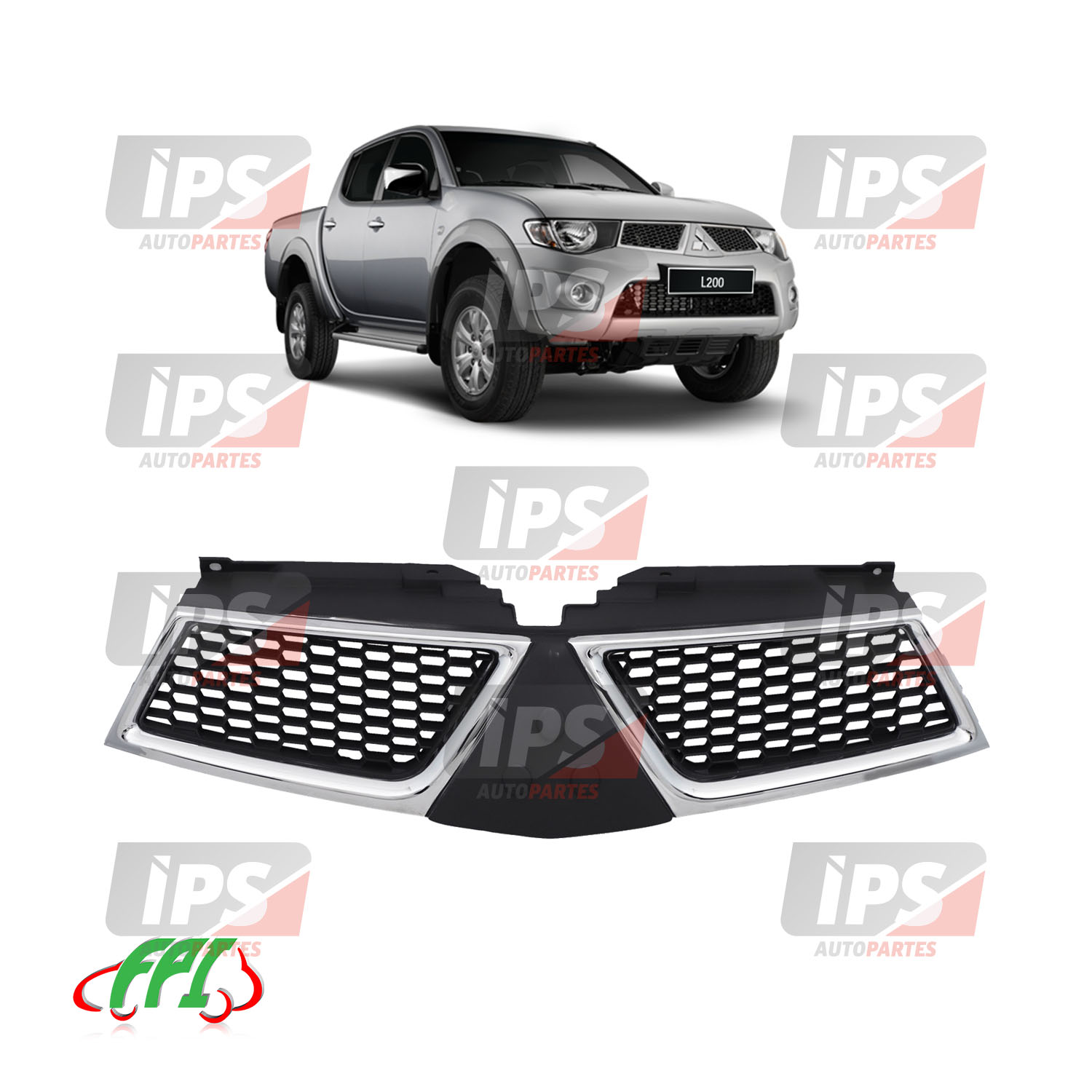 Máscara Mitsubishi L200 Tritón Mega Plus 2011-2012 - Ips Autopartes